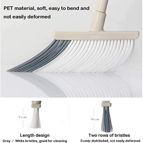 DEPILA NLIAN and Dustpan Set, Self-Cleaning Bristles Adjustable Card Board 47.5-69cm Adjustable Telescopic Pole Ideal for Home Kitchen Office Use dustpan set