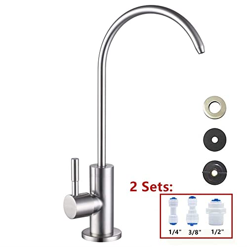 Drinking Water Filter Faucet Stainless Steel Brushed Nickel Kitchen Bar Sink,Lead-Free Modern Water Filter Faucet