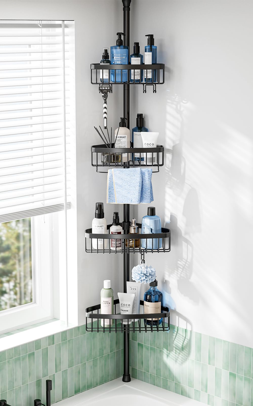 ESSEME Corner Shower Caddy Tension Pole