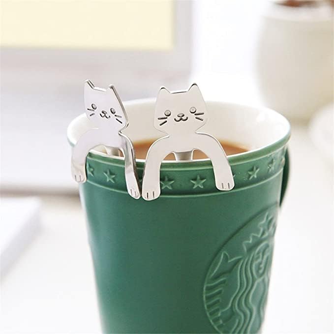 Eternal Spirit Beauty 4 in 1 Coffee, with GANODERMA (REISHI) โ Pack of 6. Bonus 1 Stainless Steel Cute Mini Cat Spoon, Assorted Colors