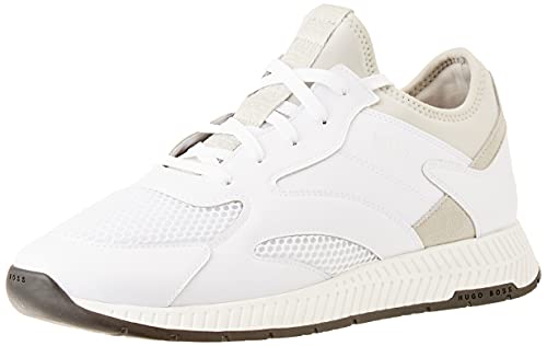 BOSS Men's Modern Sneaker, White100, 13