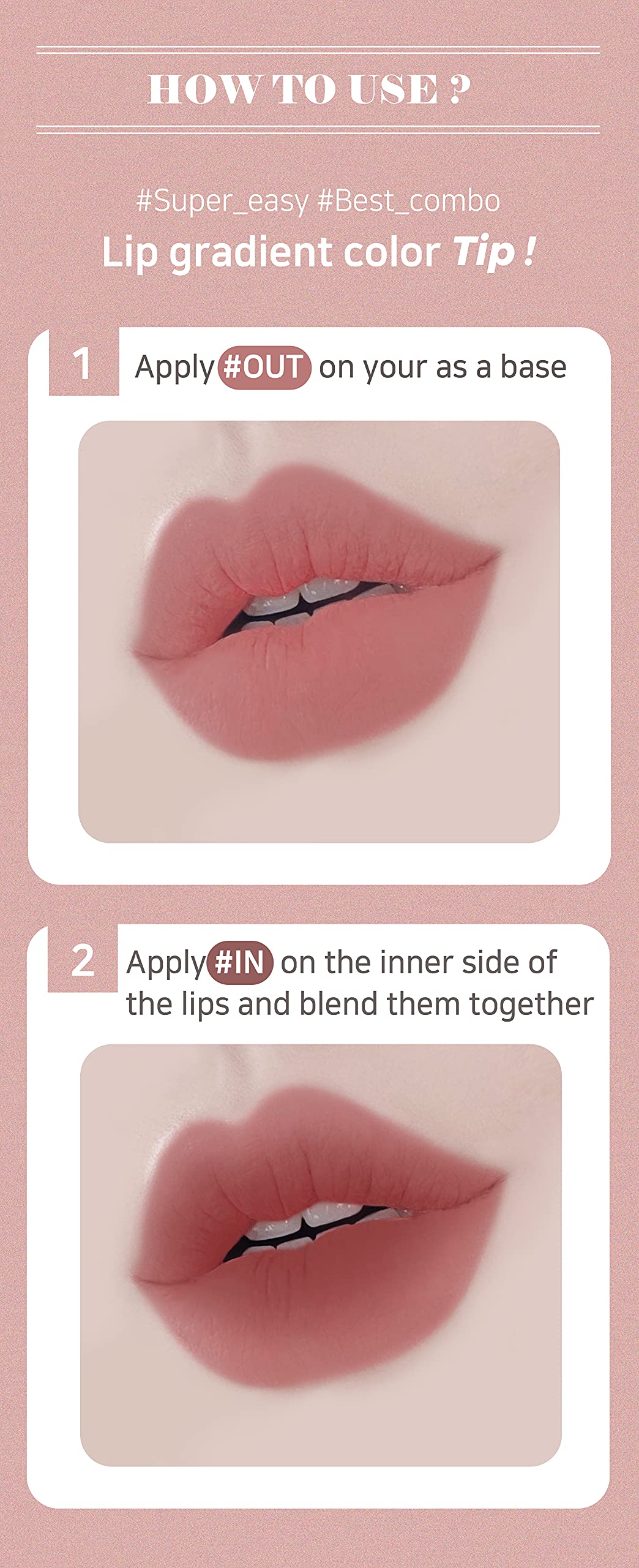 BLESSED MOON The Blessedmoon I'm MUTE Lip Stick IN&OUT Set
