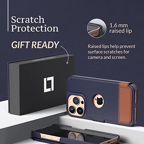 LUPA Legacy iPhone 13 Pro Max Case Wallet - Case with Card Holder - [Slim + Durable] for Women and Men - Flip Cell Phone case - Faux Leather - Folio Cover - Desert Sky
