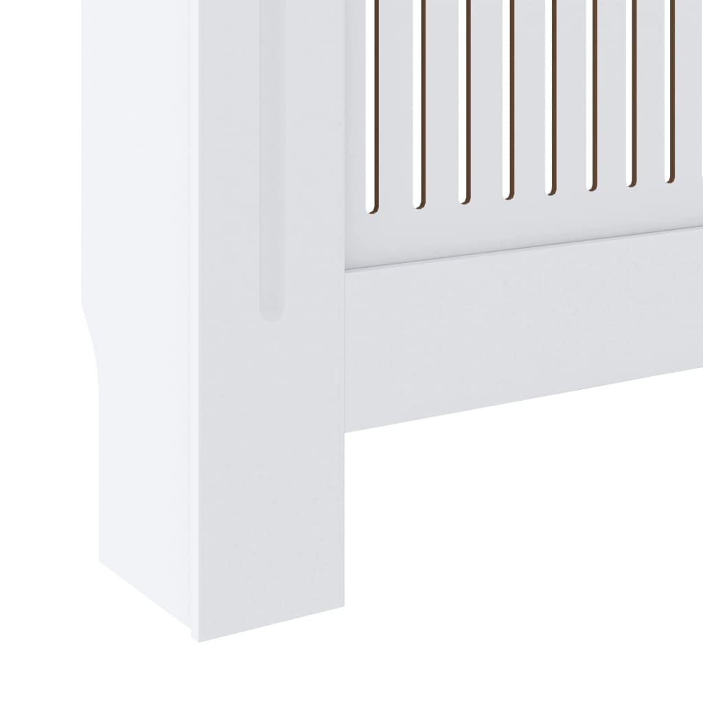 vidaXL Radiator Cover, Radiator Guard for Home Office, Heater Cover for Living Room Decorative, Heating Cabinet Protective Cover, White MDF