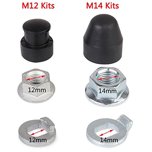 Carreteiro E-Bike Electric Bicycle Hub Motor Axle M12 Rear Lock Nut/Lock Washer / /Nut Cover with 12mm Shaft