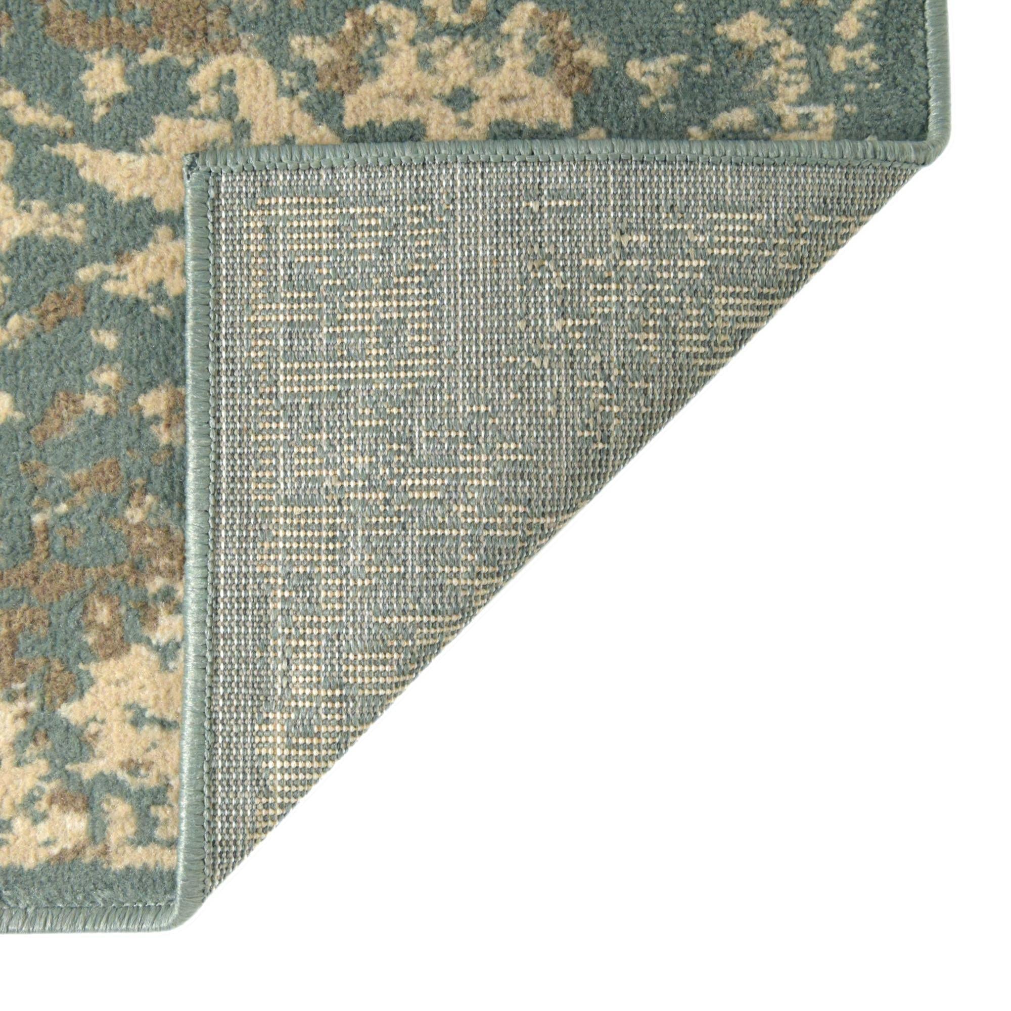 Rugs.com Mojave Collection Rug – 4' x 6' Green Medium Rug Perfect for Entryways, Kitchens, Breakfast Nooks, Accent Pieces