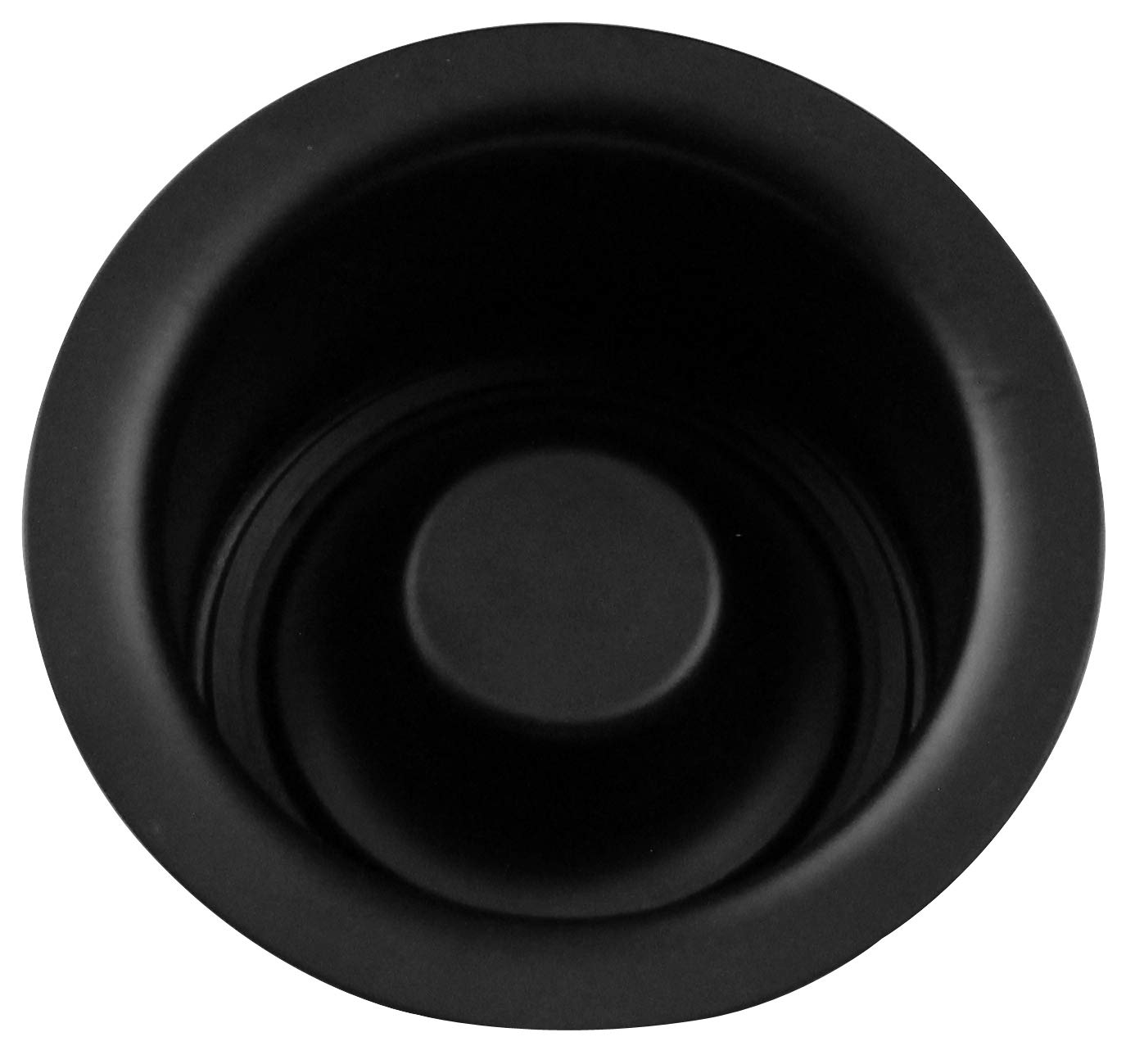 Westbrass A2082-62 3-1/2" Extra-Deep Collar Kitchen Sink Waste Disposal Flange & Stopper, 1-Pack, Matte Black