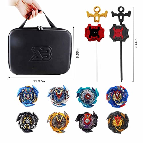 Gytobytle 8 Bey Spinning Top Valtryek Launcher Battling Set, Blade Burst Surge Metal Fusion with Box for Boys Kids