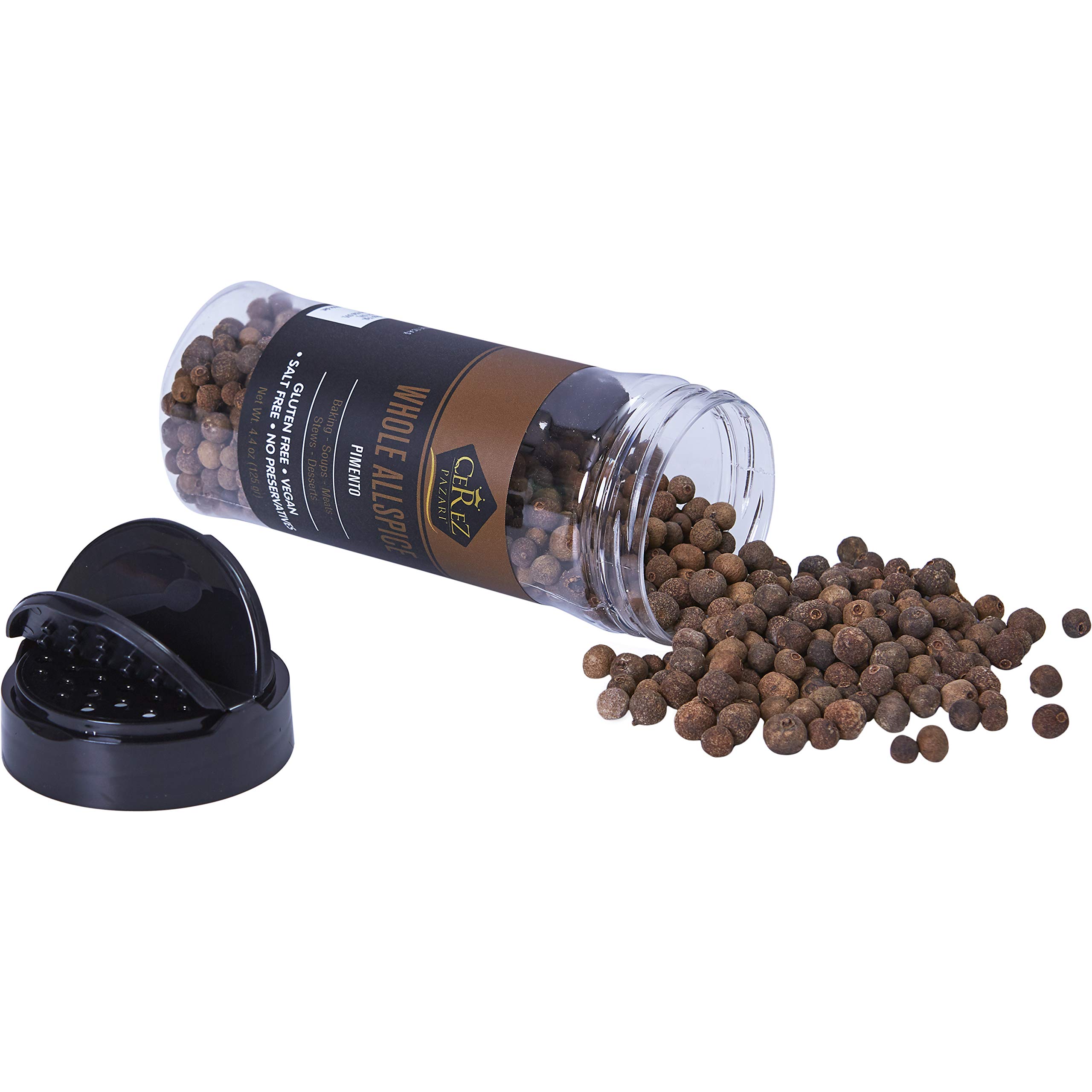 Cerez Pazari Allspice Whole 4.4 oz Premium Grade,0 Natural, Freshly Packed, Non-GMO, Gluten Free, No Preservatives