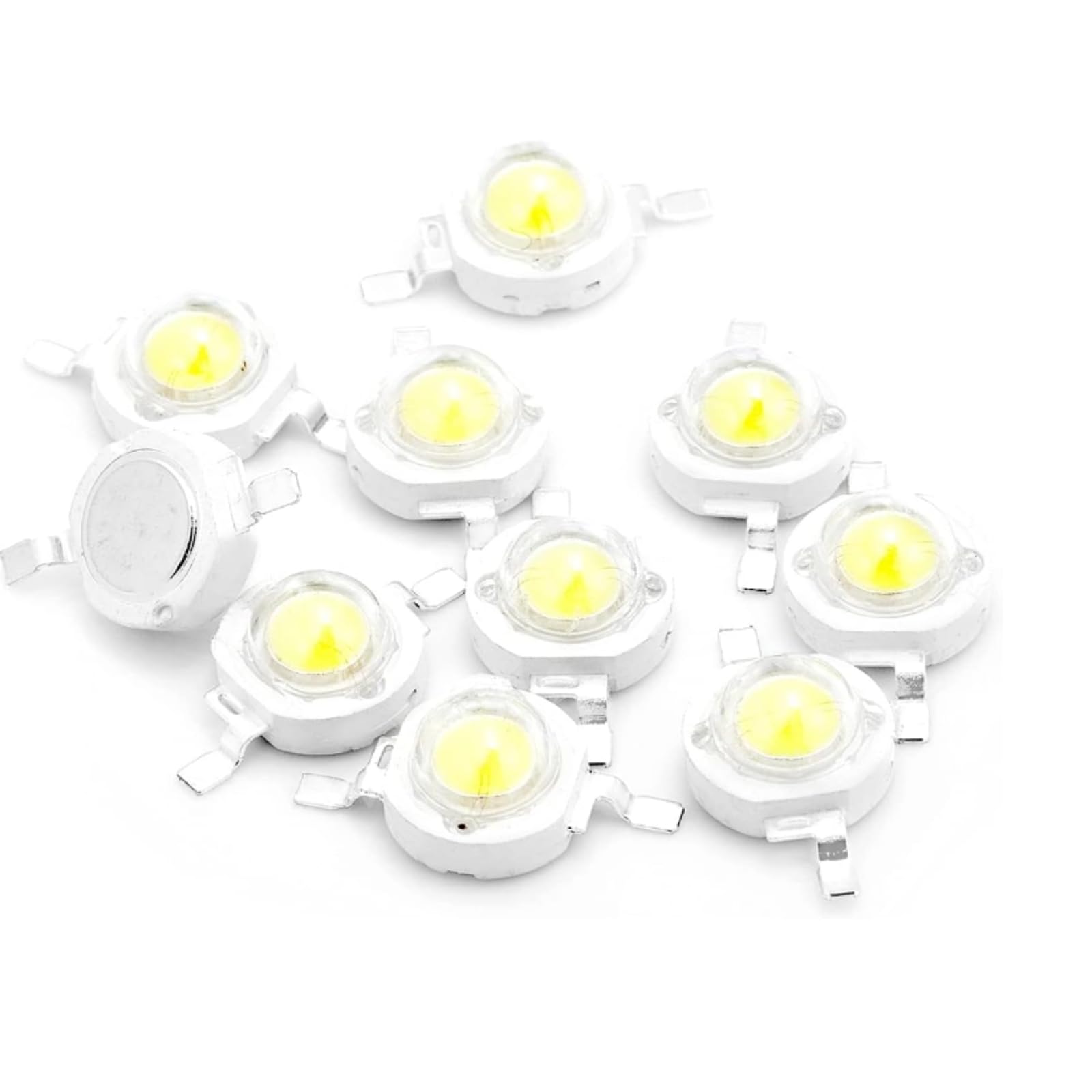 High Power Led Chip, LED Chip Bulb, Light Beads, 1w White Super Bright SMD Cob Light Emitter Components Diode Bulb Lamp Beads for DIY Lighting (Cool White)