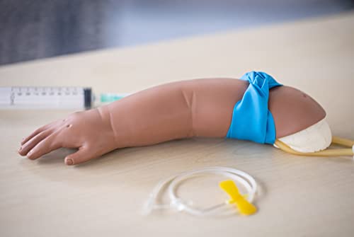 Pediatric IV and Phlebotomy Practice Kit by The Apprentice Doctor. Practice and Perfect Critical Medical Skills Before Working on Real People. (Dark Skin Tone)