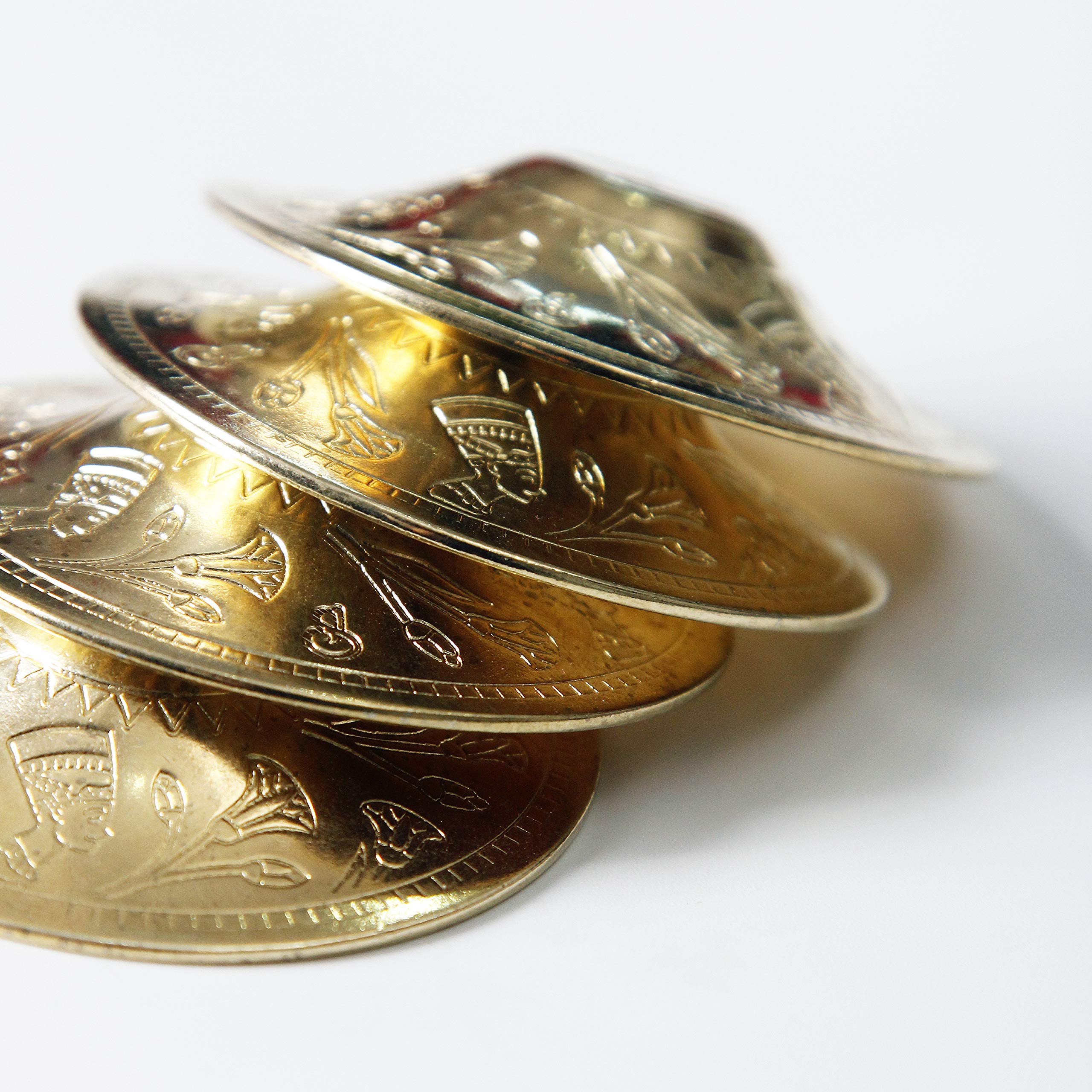 Belly Dance Tribal Fusion Finger Cymbals Set of 4 Brass Zills ATS