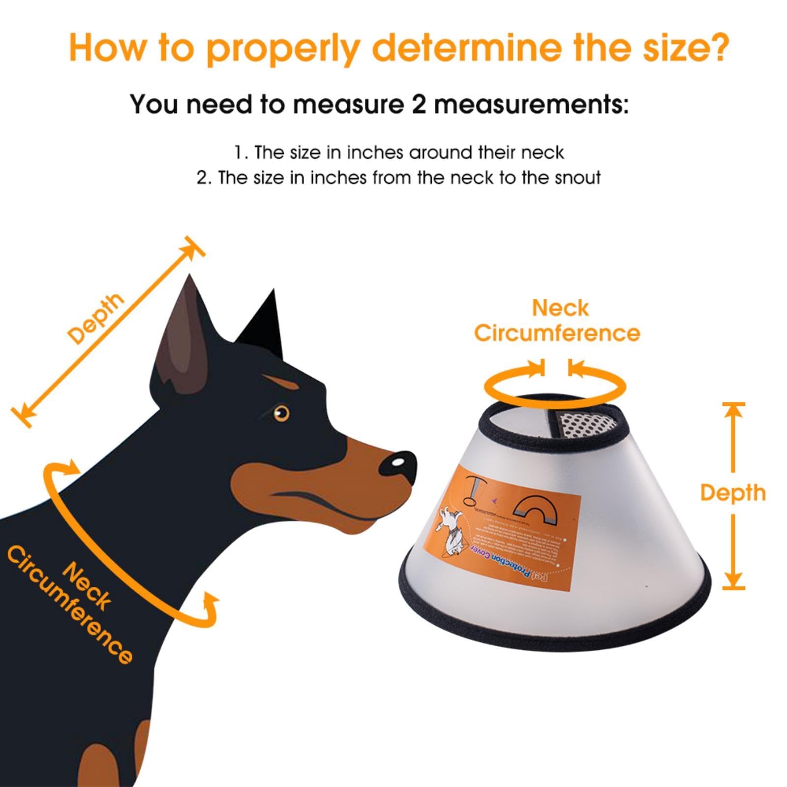Fezep 3 PCS Dog Cone Collar, Soft Pet Recovery Collars for Dogs and Cats Surgery, Adjustable Plastic Dog Neck Cone Stop Licking Wound, Elizabeth E-Collar Prevent Biting(3 PCS)