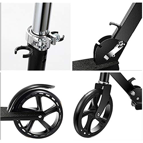 Chunlan Adult Scooter Foldable Foot Brake PU Solid Tire Adjustable Height Child Commute School 100kg Load Non-Electric