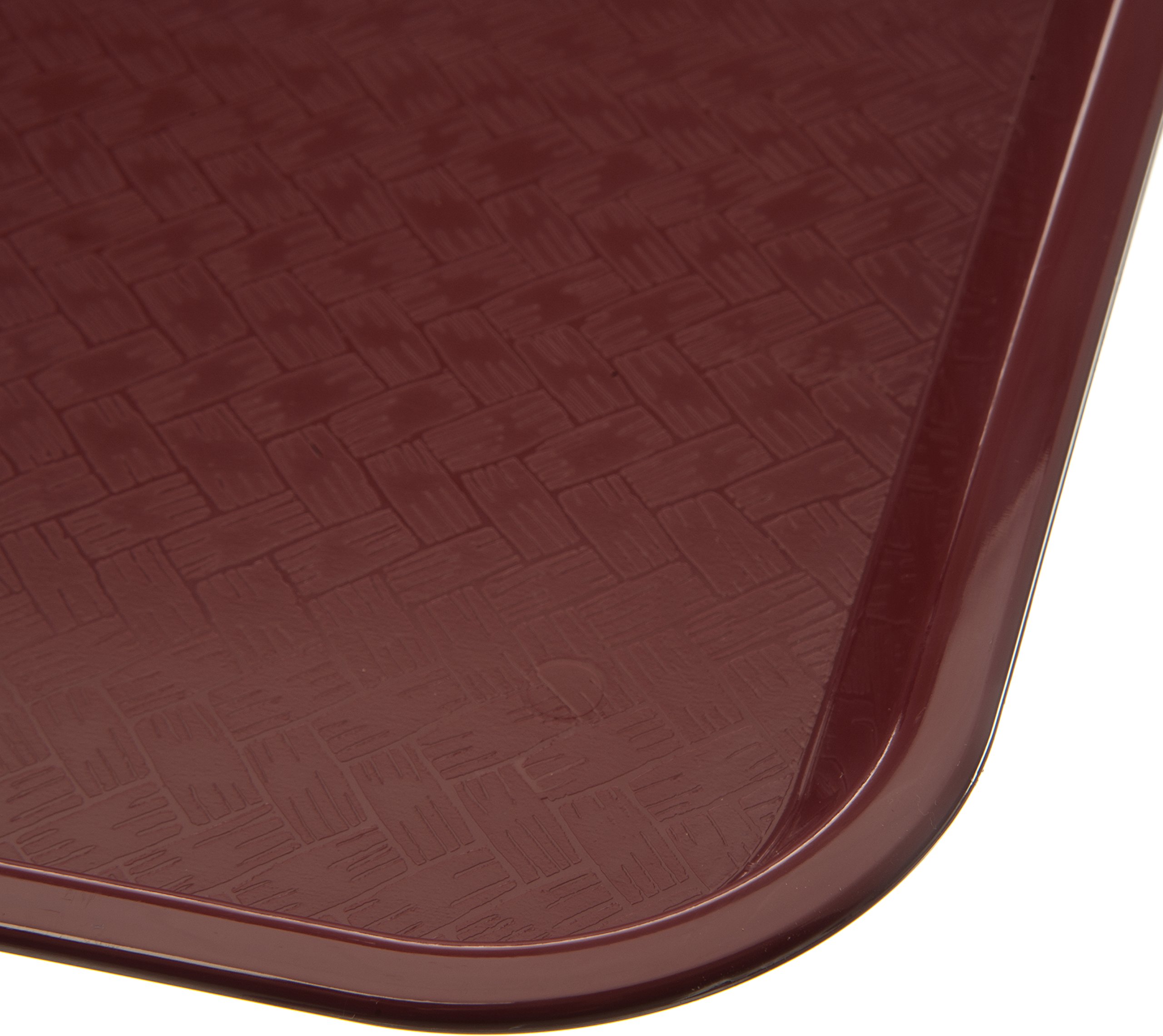 CFS CT101461 Cafe Standard Plastic Cafeteria/Fast Food Tray, NSF Certified, BPA Free, 14" Length x 10" Width, Burgundy (Pack of 24)