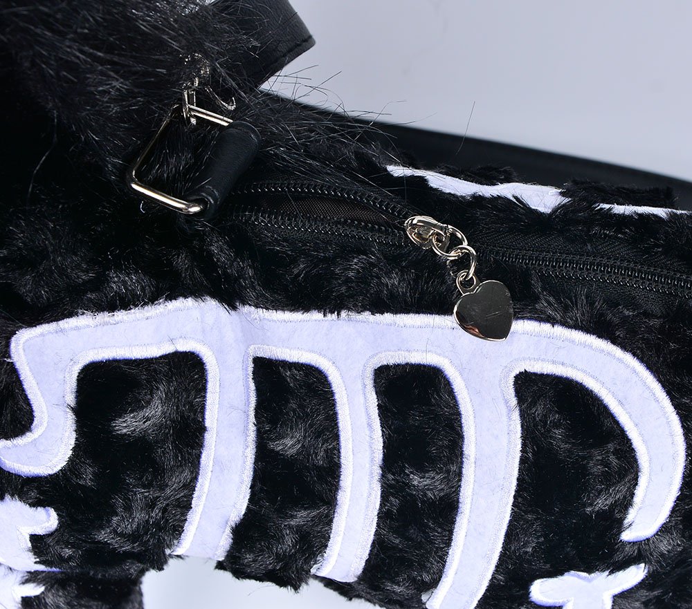 Nite closet Unicorn Purse for Women Gothic Bag Crossbody Shoulder Cute Fluffy Animal Halloween (Black)