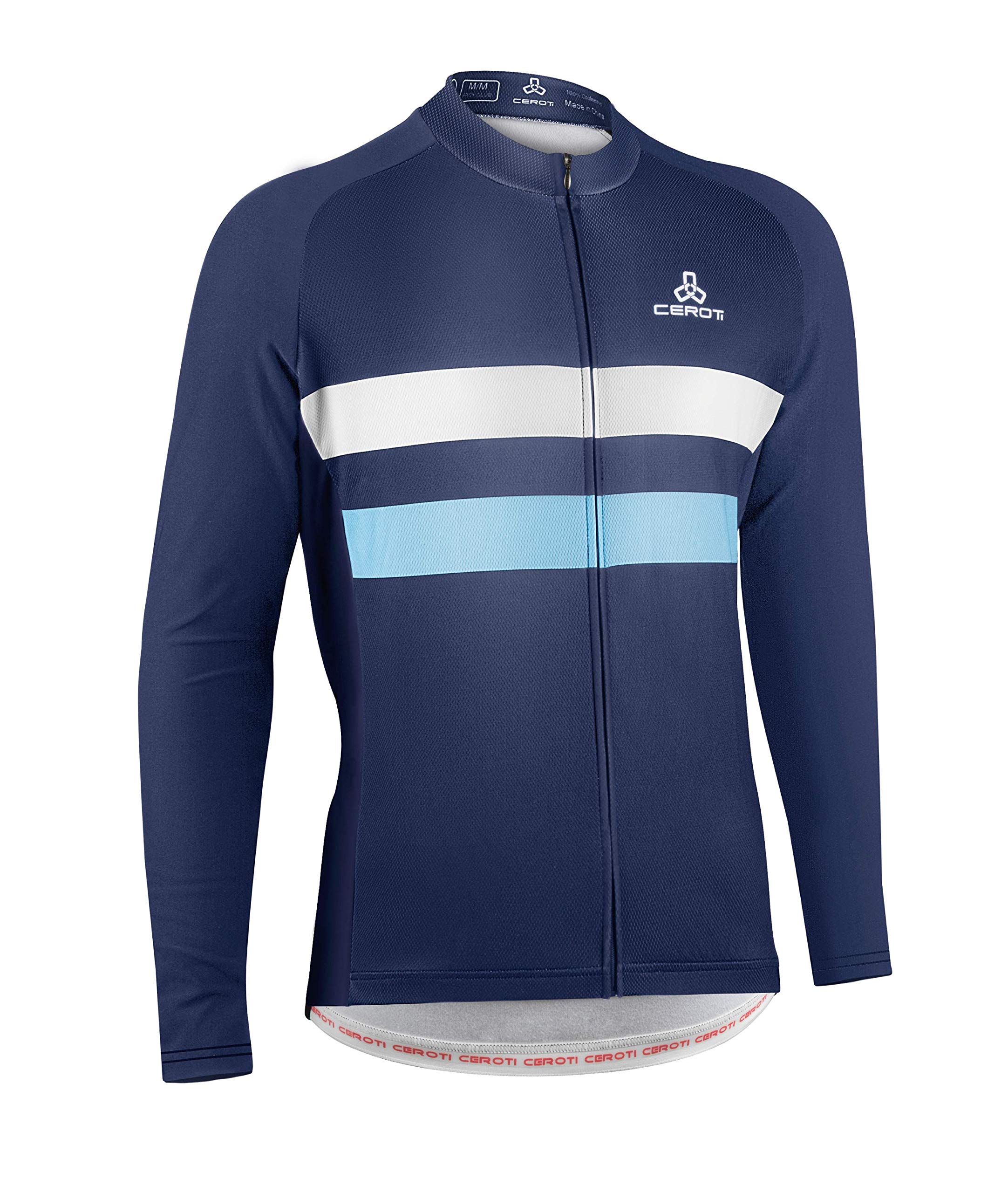 CEROTIPOLAR Snug Fit Cycling Bike Jerseys Fleeced, Fall Winter Long Sleeve Bicycle Jackets
