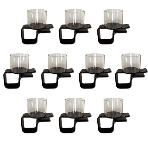 Lot of 10 Plastic Clip on Cup Holders by Brybelly
