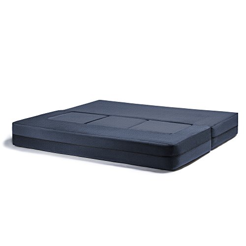 Jaxx Zipline Convertible Sleeper Sofa & Three Ottomans/California King-Size Bed, Marine