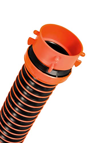 Camco RhinoEXTREME 20’ Camper/RV Sewer Hose | RV Accessories Include 360° Clear Swivel Wye Fitting & Removable 4-in-1 Adapter for RV Storage and Organization & More | TPE Tech for Durability (21056)