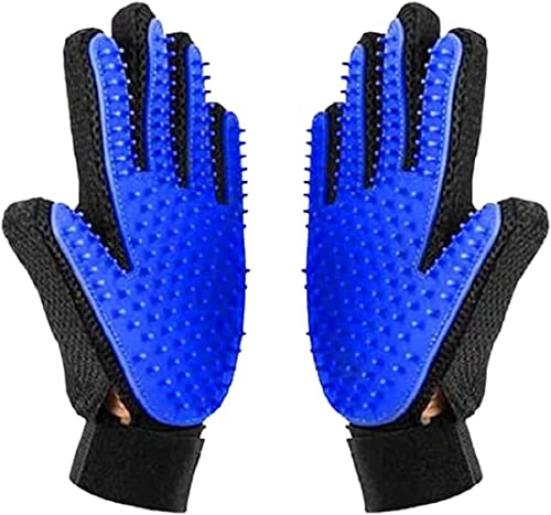 Pet Hair Grooming Gloves - Gentle Pet Hair Deshedding glove and Bath Tool