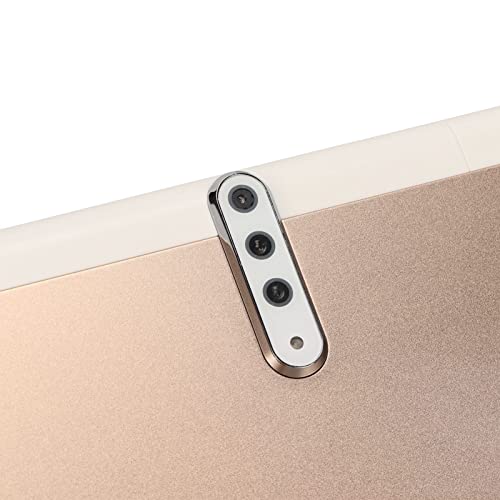 ciciglow 10 Inch Tablet, Tablet PC 3GB RAM 32GB ROM 2.0GHz Octa Core CPU, 5G WiFi Gold Tablet IPS Display 3 Card Slots 6000mAh 100β240V (US Plug)