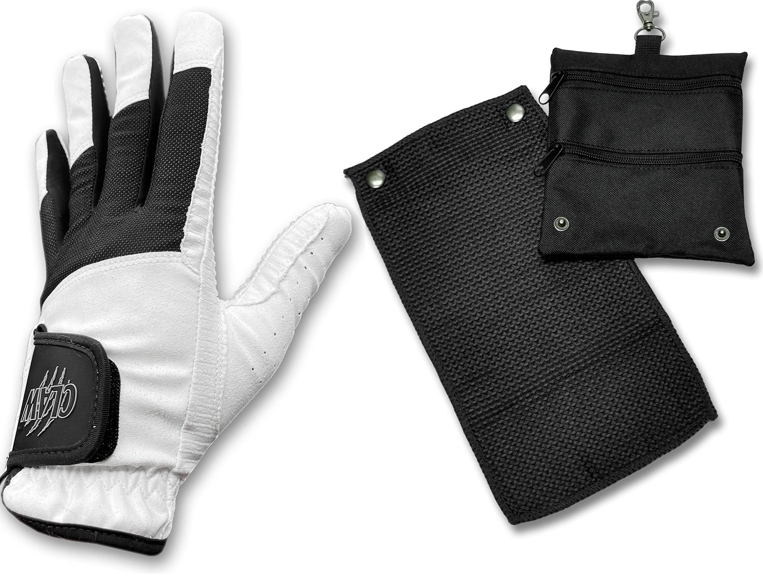 CaddyDaddy Claw Max Golf Glove for Men with Microfiber Tri-Fold Towel