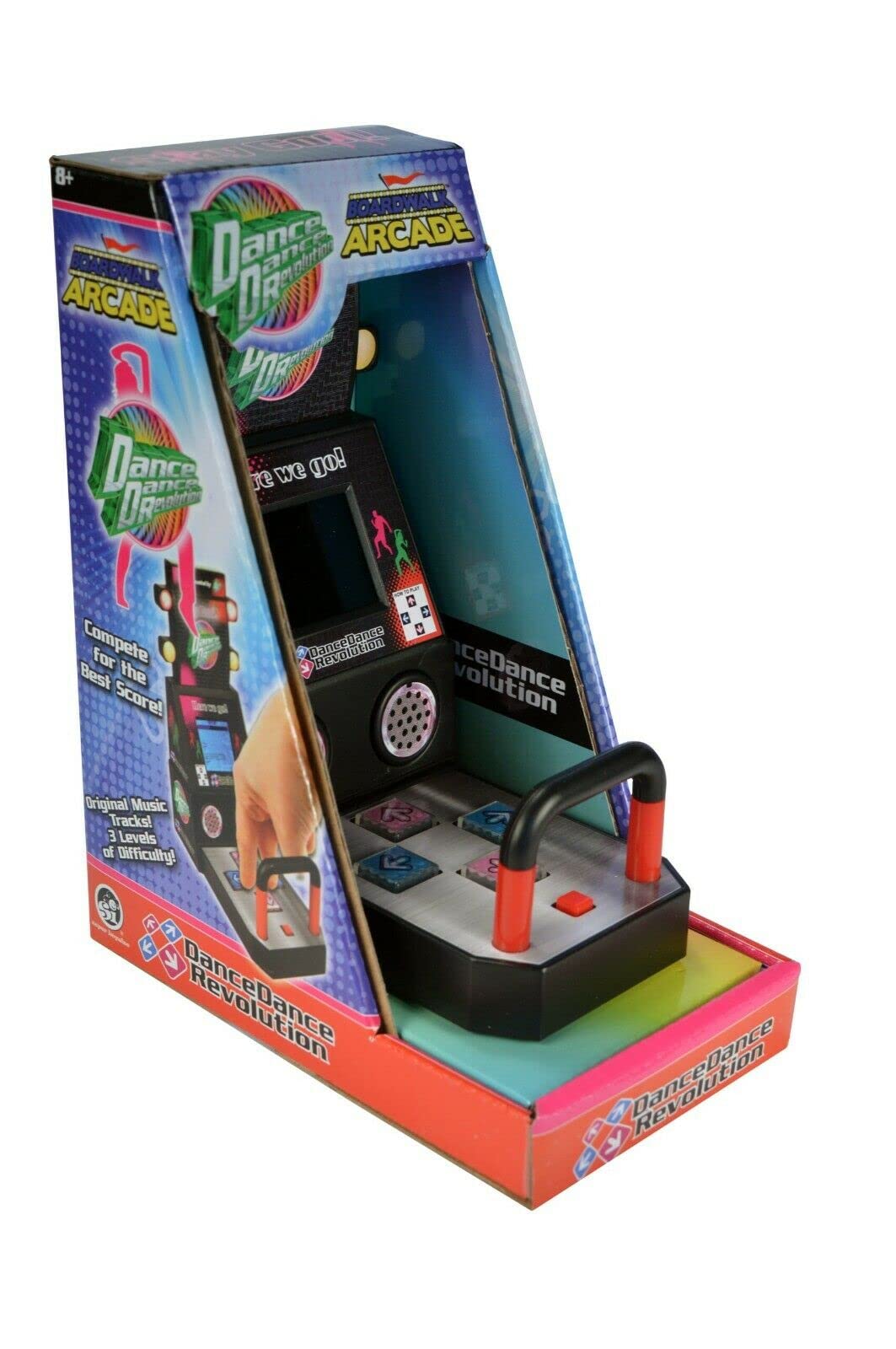 Tiny Arcade Boardwalk Arcade Dance Dance Revolution, Red, Miniature