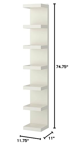 IKEA Wall Shelf Unit, Black 11 3/4x74 3/4", 624.201123.3038