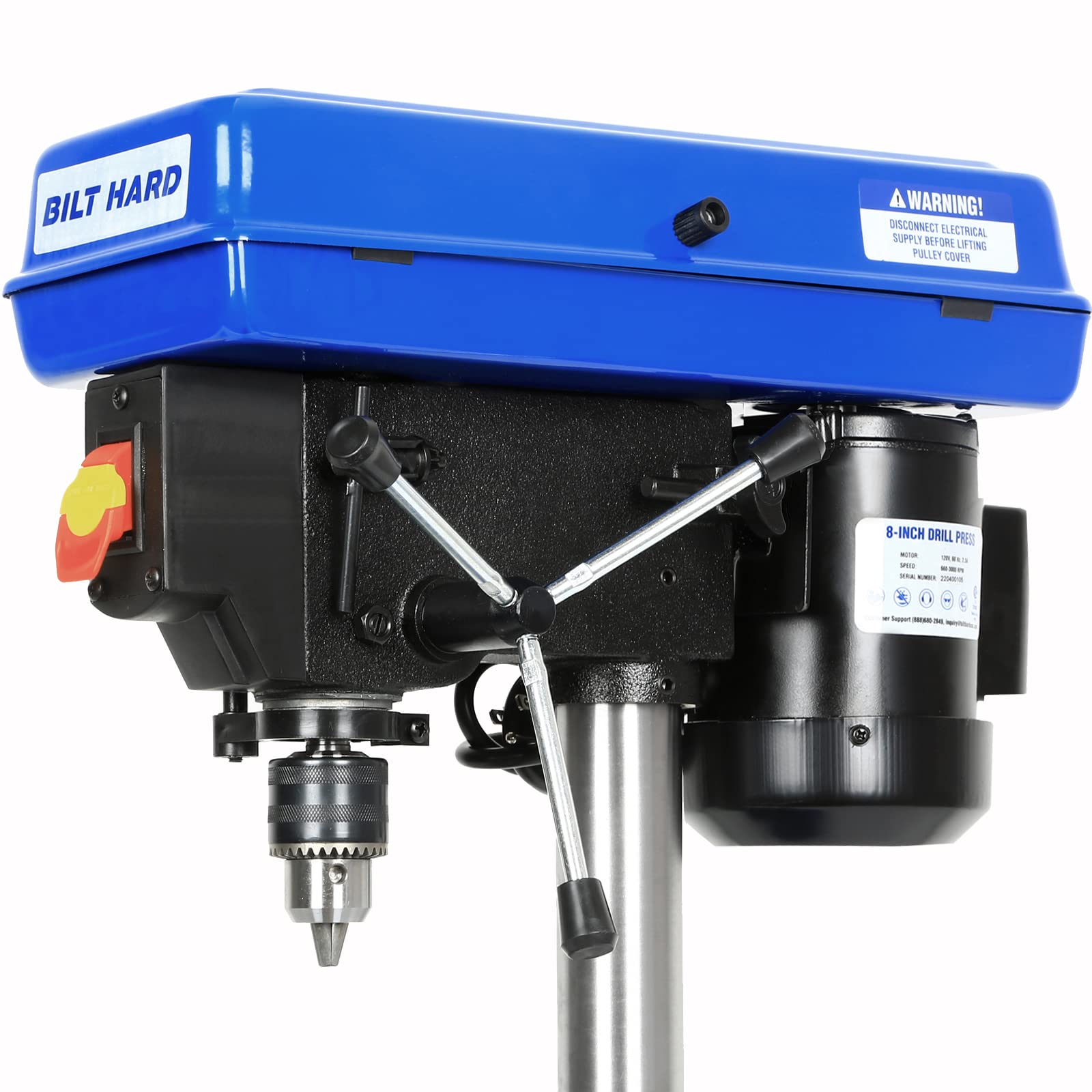 BILT HARD 2.3-Amp 8 inch 5-Speed Drill Press with Drill Vise, Tabletop Drilling Machine, CSA Listed