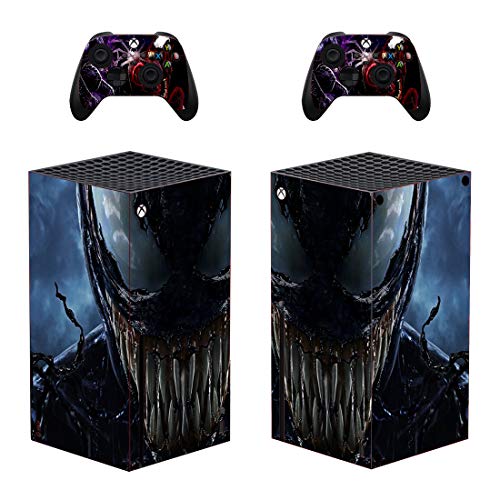 Black Men hero Stickers Decals Skin for X-box-One-Series X, Cover Protector Wrap Durable Full Set Protection Faceplate Console by KAJAL MANI