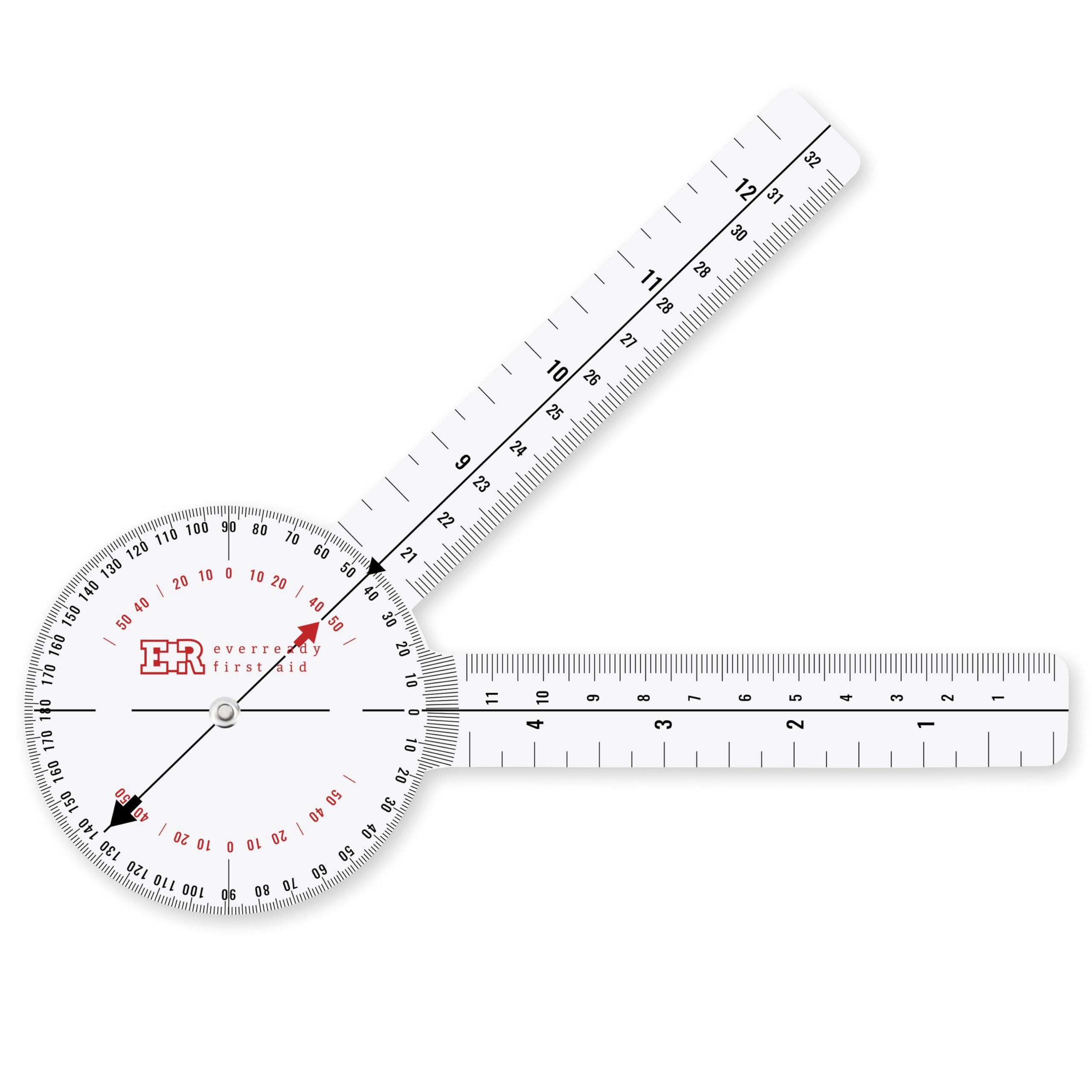 Ever Ready First Aid Plastic 8” Goniometer 360 Degree ISOM