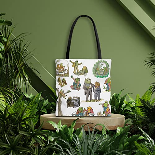 Fr? Aesthetic and Toad Tote Bag for Women and Men Beach Bag Shopping Bags School Shoulder Bag Reusable Grocery Bags