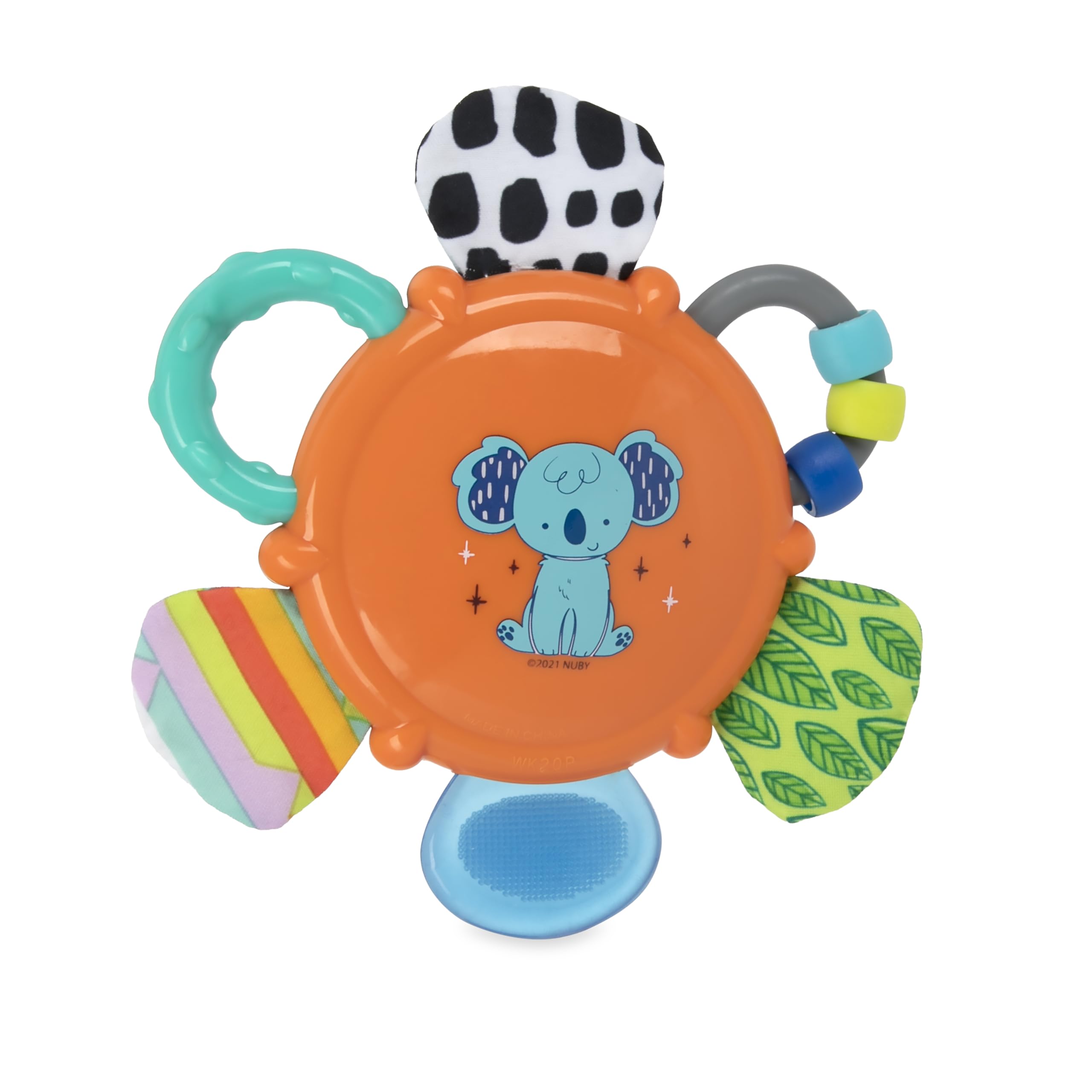 Nuby Look-at-Me Mirror Teether Toy, Grey Cloud