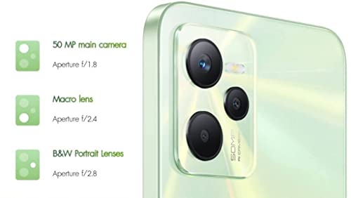 Realme C35 128GB 4GB RAM Factory Unlocked (GSM Only | No CDMA - not Compatible with Verizon/Sprint) | Bundle w/Fast Car Charger - Glowing Green