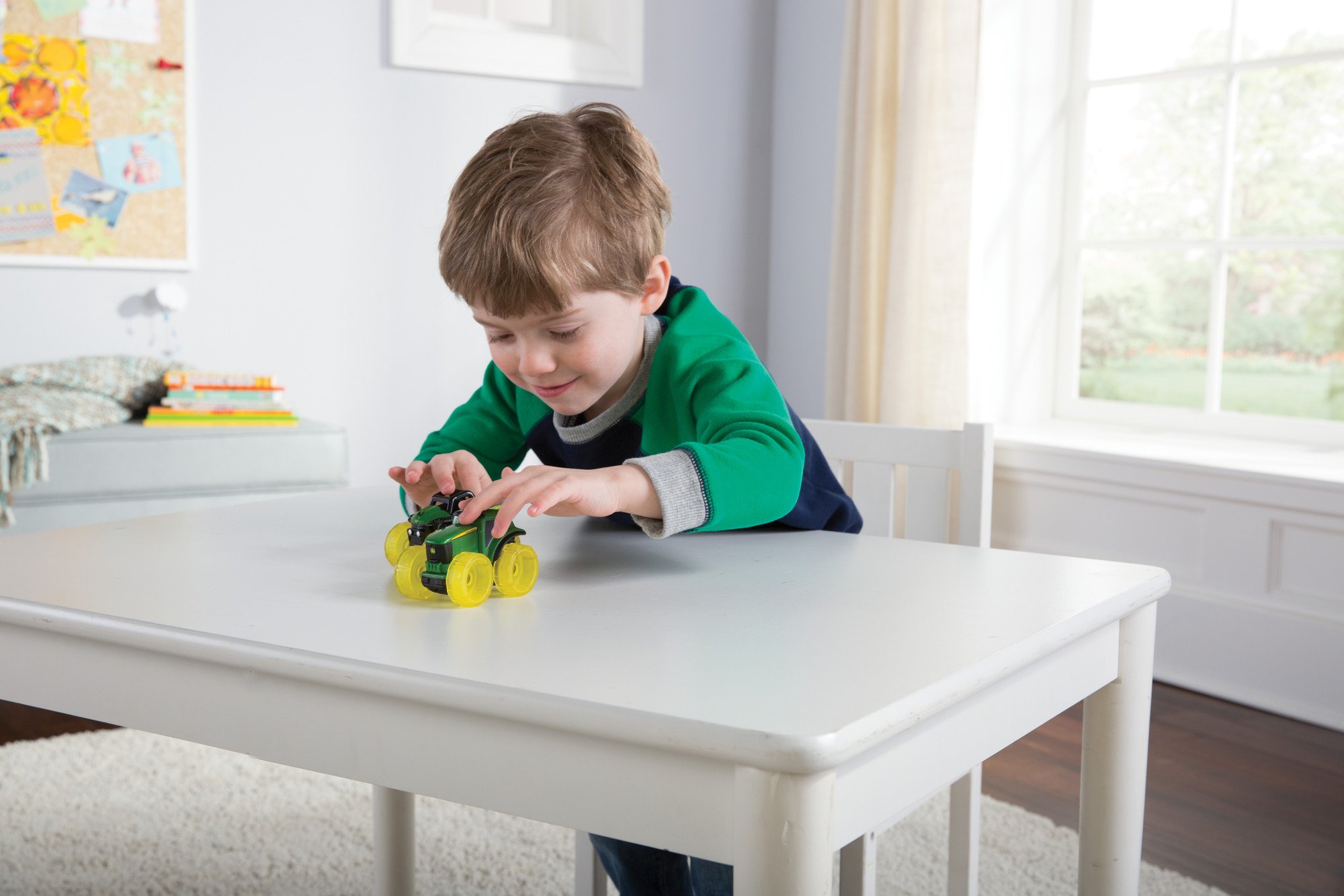 John Deere Monster Treads Lightning Wheels Mini Vehicle - Includes 1 Miniature Monster Truck Toy - Gator or Tractor Toy (Vehicle May Vary) - John Deere Toys