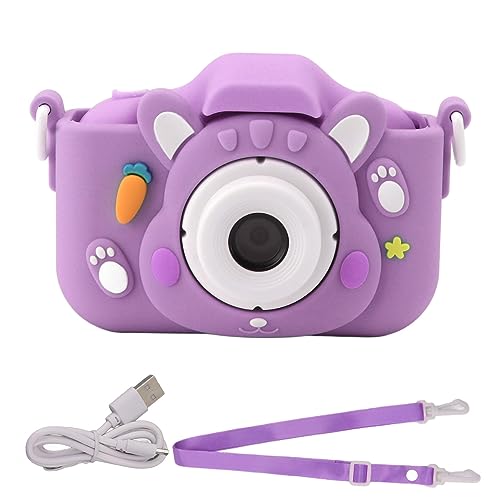 Camera, Birthday Gift Multifunctional Children Camera USB Charging Automatic 2in Screen for Festival (Purple)