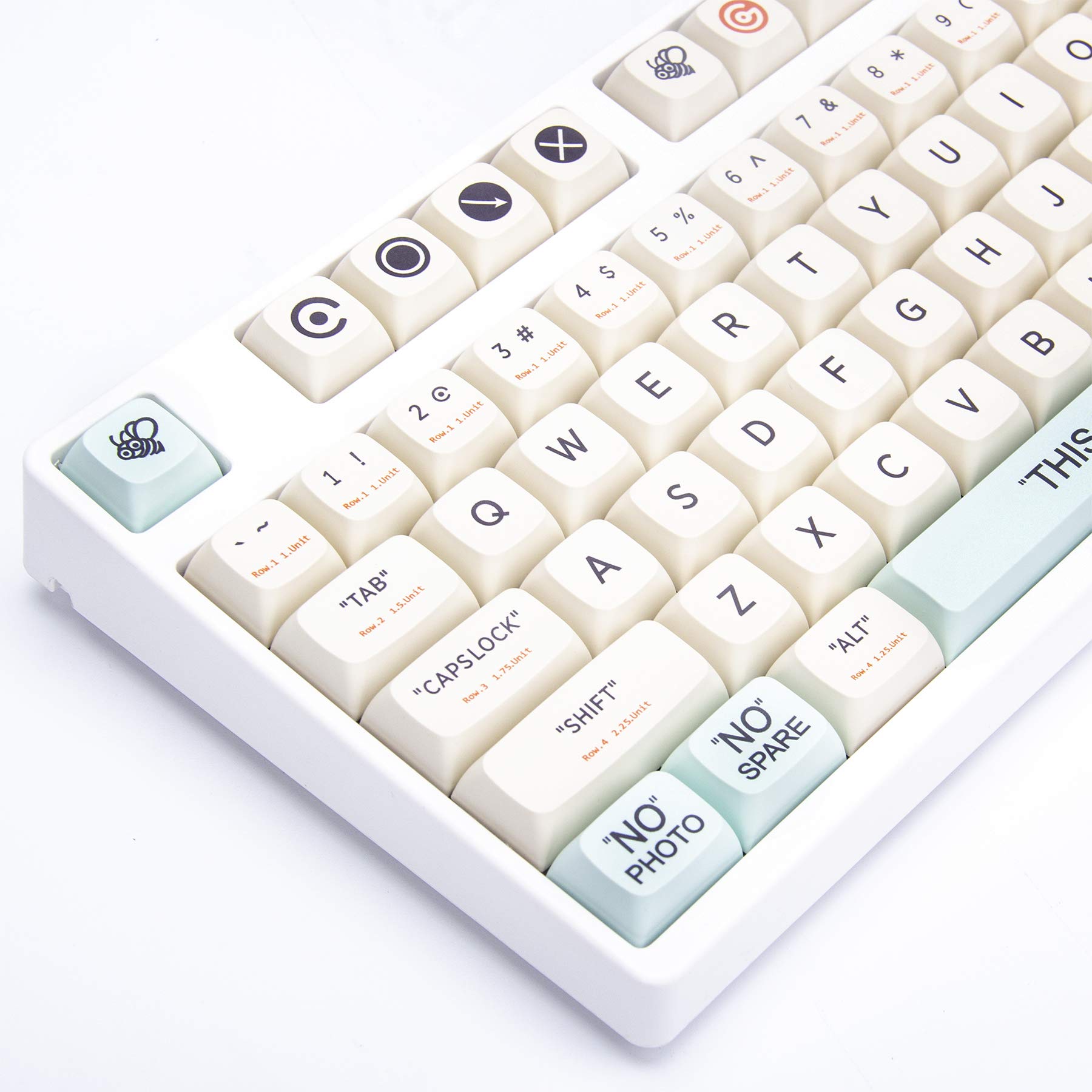 Tokey 144 Keys Set XDA Profile Custom Keycaps PBT Dye Sublimation ANSI Layout Keycaps Set for Gateron Kailh Cherry MX Switches Mechanical Gaming Keyboards (Plastic Theme)