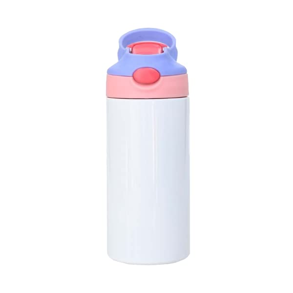 Buwaters 12 Oz Kid Sublimation Tumbler Blank Strainght Insulated Cute Sippy Cup Stainless Steel Water Bottle (5pack)