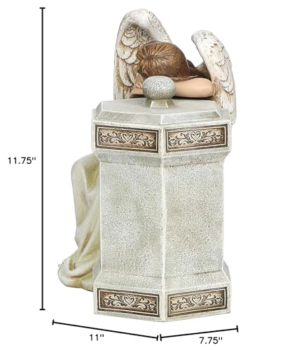 Joseph's Studio by Roman -11.75" H Garden Angel with Memorial Box, Outdoor Memorial Decor