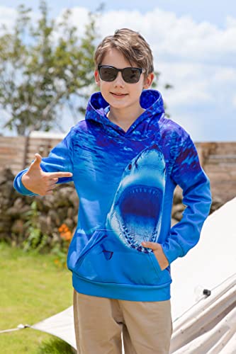 Idgreatim Illusion Sweatshirt for Boys Girls 8-10 Years Novelty Pattern Hoodies Casual Sport Hoody Pullover