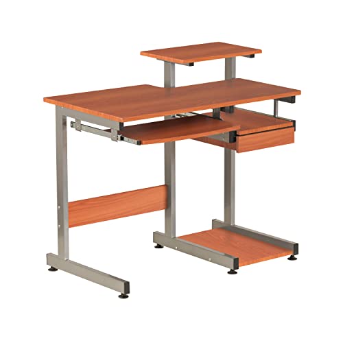 Techni Mobili Complete Computer Workstation Desk, 38" W x 22" D x 35" H, Woodgrain