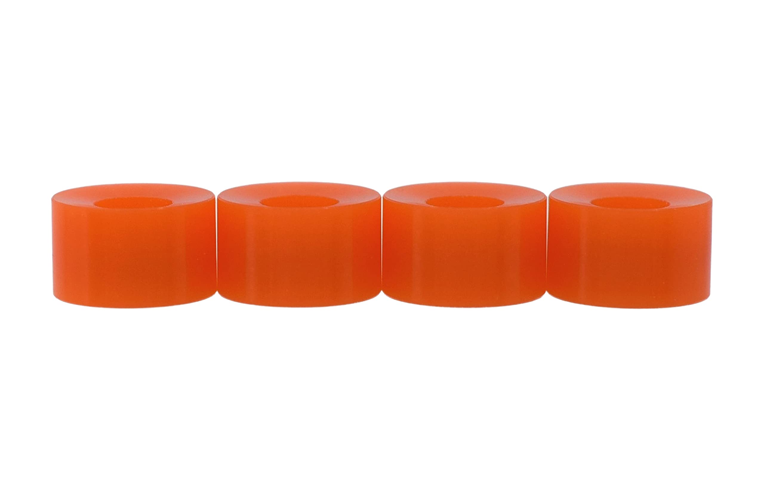 Teak Tuning Apex 71D Urethane Fingerboard Wheels - Cruiser Style, Bowl Shaped, 8.7mm Diameter - ABEC-9 Stealth Bearings - Made in The USA - Lava Orange Colorway