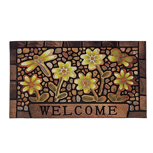 Durable Welcome Mat Outdoor,17x30 Inch Heavy Duty Non-Slip Rubber Front Door Mat Outside Door Mat Entrance Rug,Apply to Home High Traffic Area,Porch, Patio, Farmhouse,Entryway Floor Mats