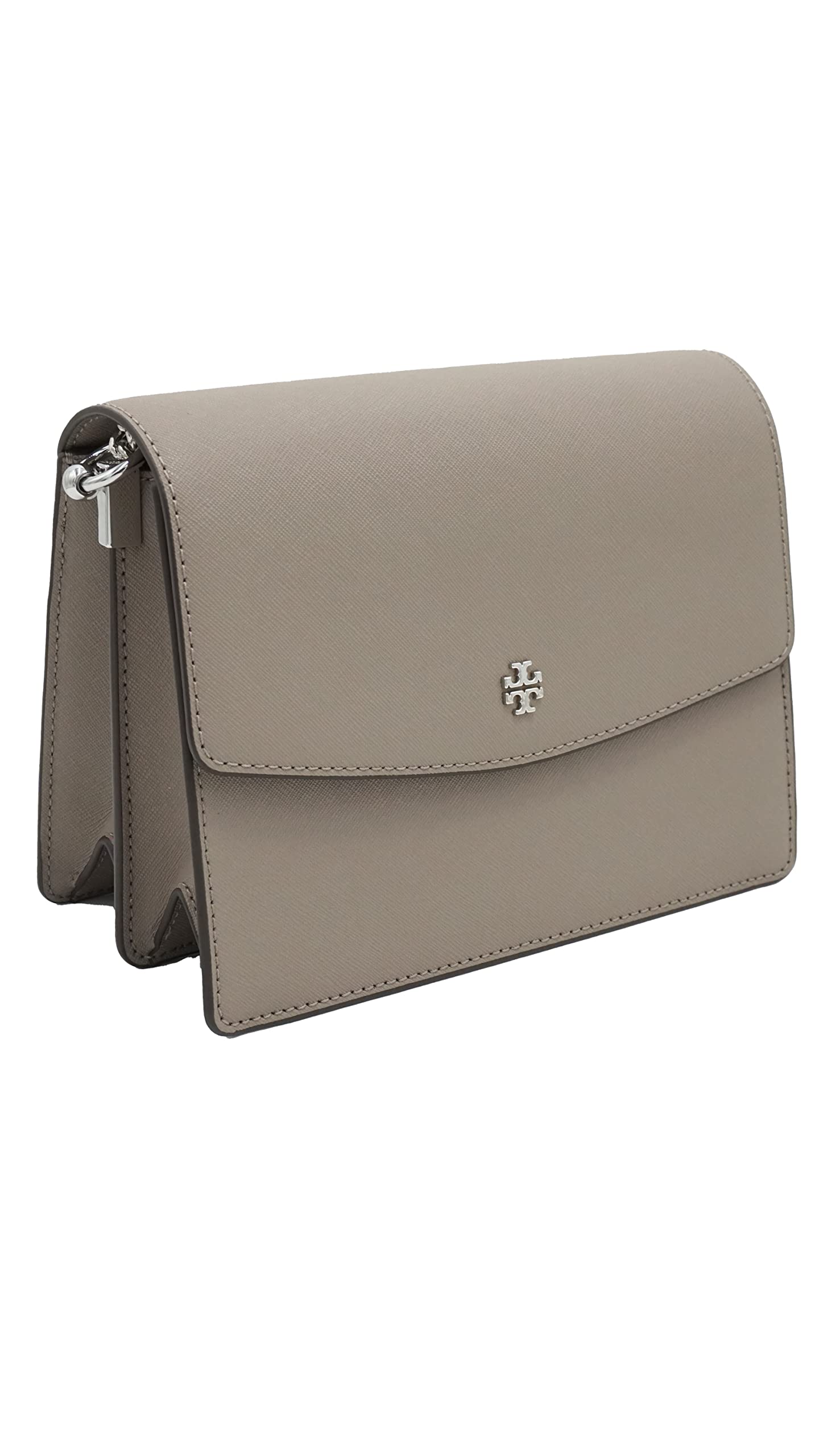 Tory Burch 61450 Grey Heron/Stainless Steel Hardware Emerson Envelope Women's Adjustable Shoulder Bag