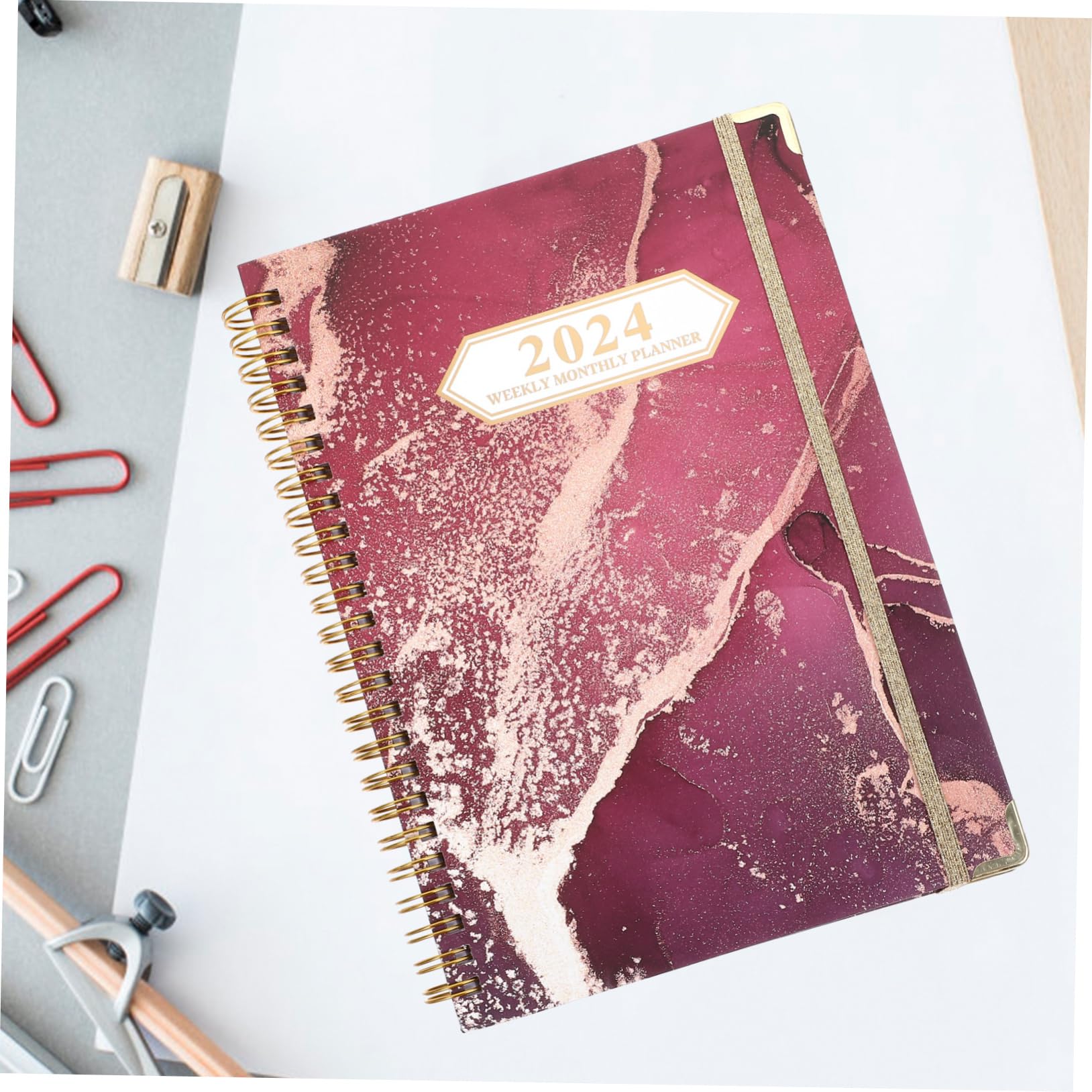 Ciieeo office schedule notepad daily writing notebook spiral schedule notepads agenda notepad calendar notepad planning note book english monthly planner decor portable Paper b01 Journal