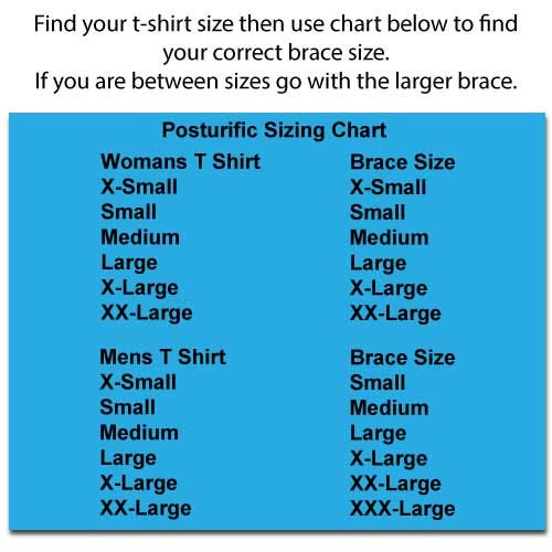 BLUE POSTURE BRACE SHOULDER SUPPORT POSTURE CORRECTOR Made in USA - THE 2 IN 1 POSTURIFIC BRACE - Designed by a Chiropractor - Available Sizes (Small)