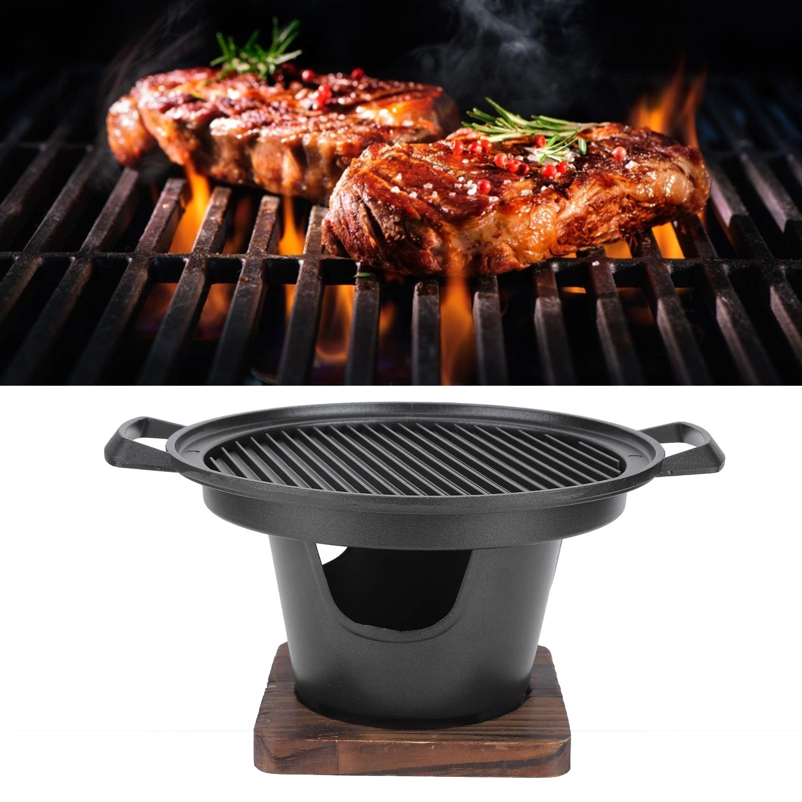Barbecue Grill, Household Portable Mini Smokeless Barbecue Grill Charcoal Stove BBQ Accessories 26x21x12.5cm