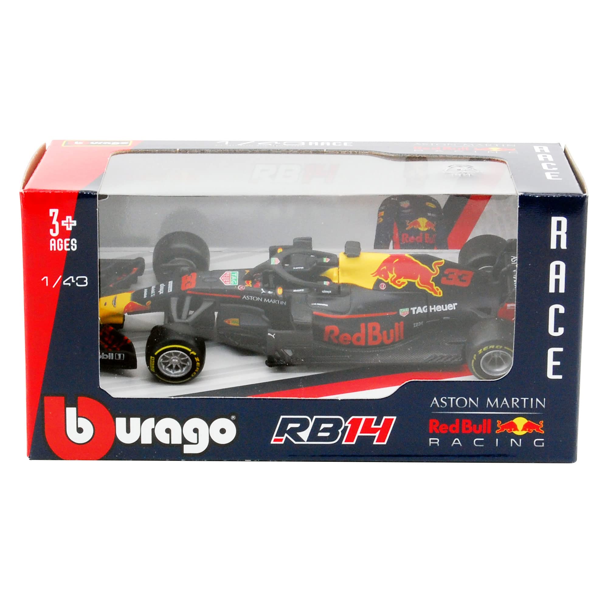 Bburago 1/43 F1 RB14 2018 33# Max Verstappen Diecast Model Car 38035