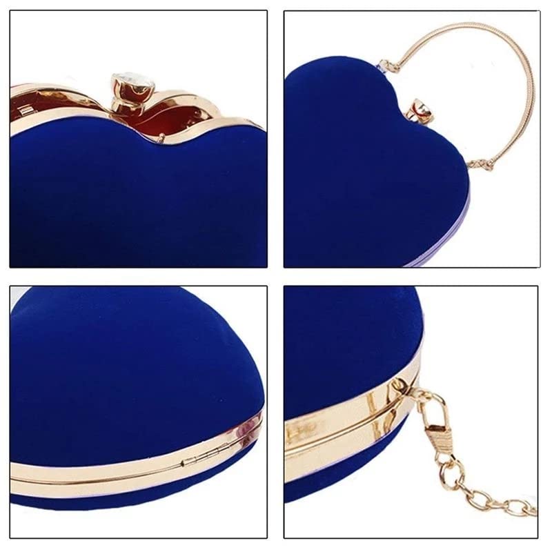 CCBUY Heart Shape Clutch Bag Messenger Shoulder Handbag Tote Evening Bag Purse,Blue